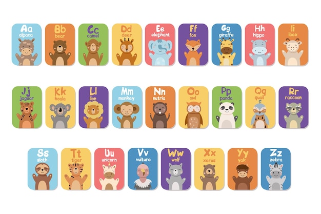 Colorful Alphabet Animal Illustrations with Whimsical Designs | Jiffy ...