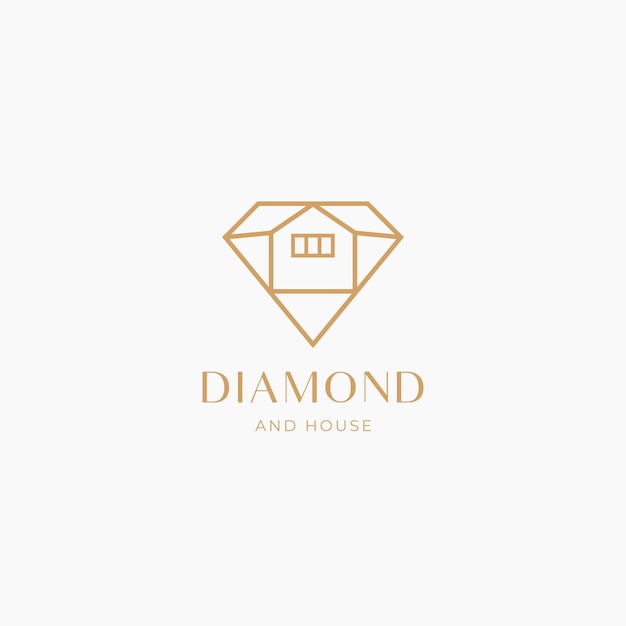 Gleaming Diamond-Shaped Home Icon with Elegant Typography | Jiffy Designs