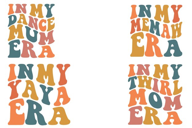 Vibrant Retro-Inspired Typography with Playful Overlapping Words ...