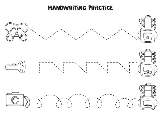 Diverse Collection of Handwriting Practice Icons and Backpacks | Jiffy ...