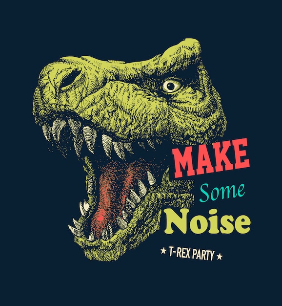 Ferocious T-Rex Roars to Life in Vibrant Graphic Design | Jiffy Designs