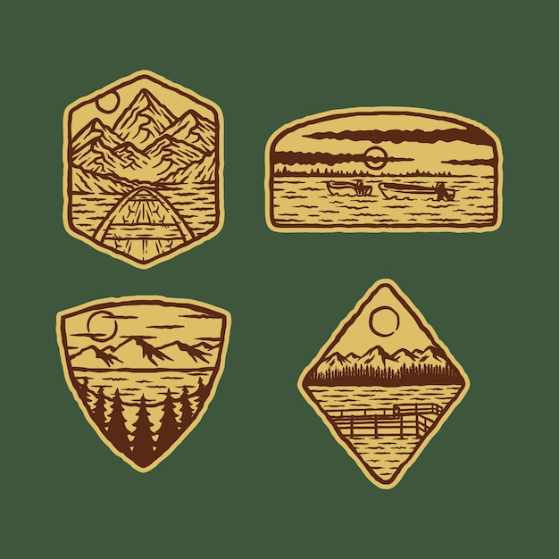 Captivating Outdoor Adventure Patches Featuring Scenic Landscapes ...