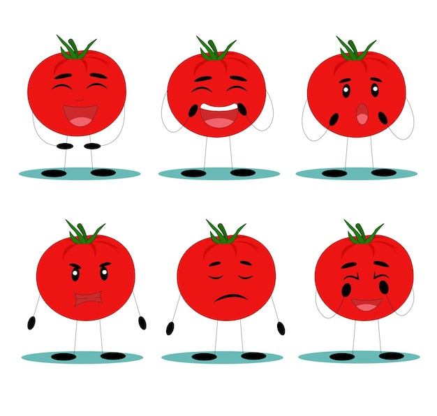 Lively Tomato Faces: A Playful Illustration of Emotive Produce | Jiffy ...
