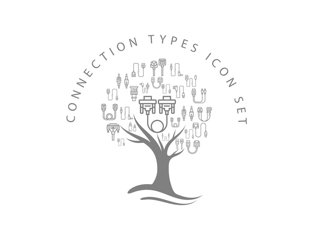 Diverse Connection Tree of Iconic Typographic Symbols | Jiffy Designs