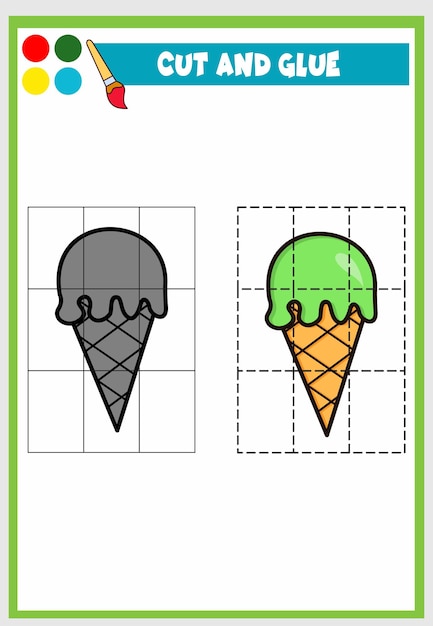 Colorful Ice Cream Craft: Cut and Assemble | Jiffy Designs