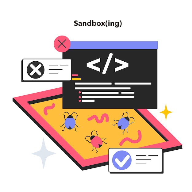Vibrant Sandbox Coding Environment with Playful Icons | Jiffy Designs