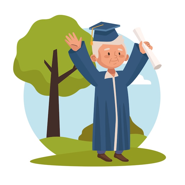 Joyful Graduate Celebrates Accomplishment in Nature | Jiffy Designs