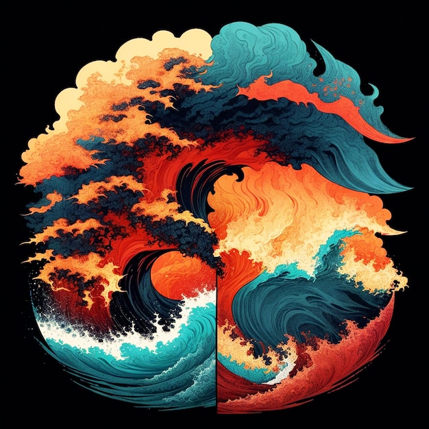 Captivating Cosmic Waves: A Vibrant Celestial Masterpiece | Jiffy Designs