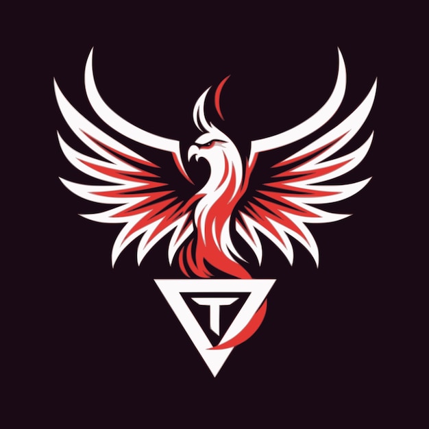 Majestic Phoenix Emblem with Stylized Triangle | Jiffy Designs