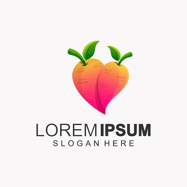 Vibrant Heart-Shaped Beet with Lush Foliage Logo | Jiffy Designs