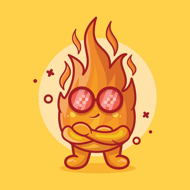 Fiery Cartoon Creature with Sunglasses and Toothy Grin | Jiffy Designs