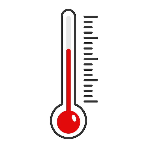 Classic Thermometer with Red Bulb and Measurement Scale | Jiffy Designs