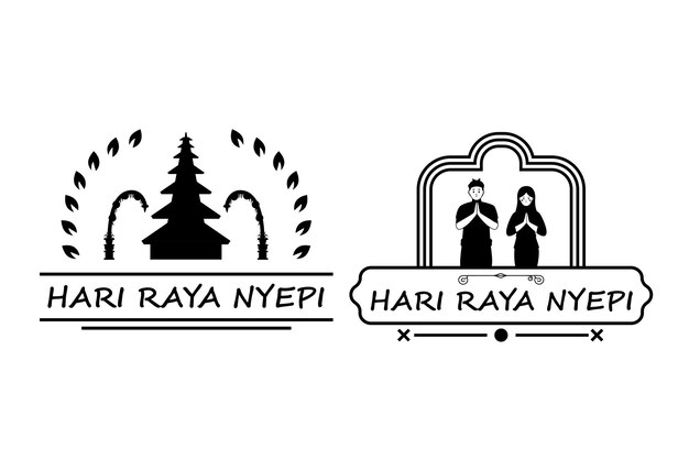 Festive Hari Raya Nyepi Celebration Symbols and Silhouettes | Jiffy Designs