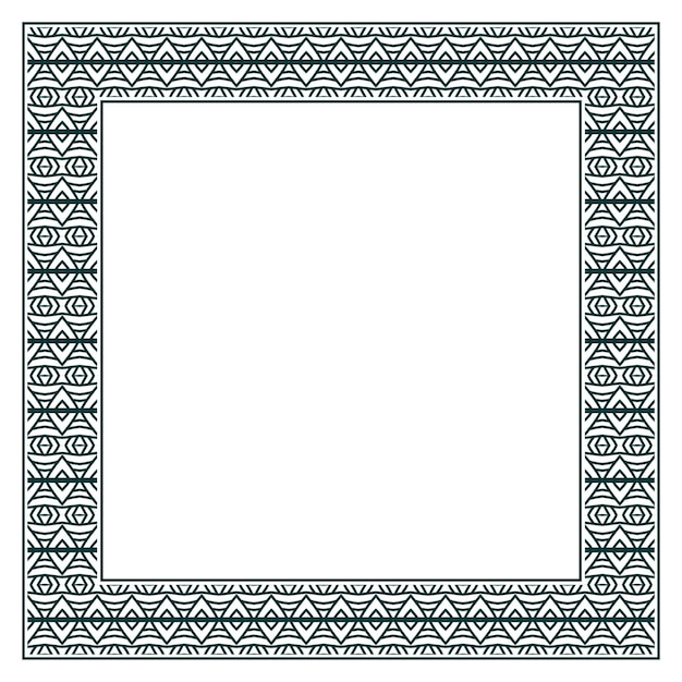 Intricate Geometric Frame with Repeating Diamond Patterns | Jiffy Designs