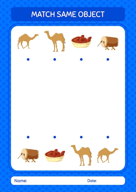 Matching Camels and Desert Delights in this Fun Activity | Jiffy Designs
