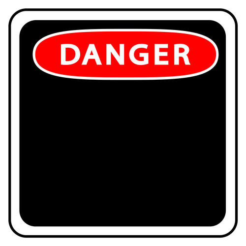 Danger Sign Template On A White Background. Vector Illustration Eps 10 ...