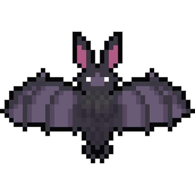 Pixel Art Bat with Vibrant Purple Hues | Jiffy Designs