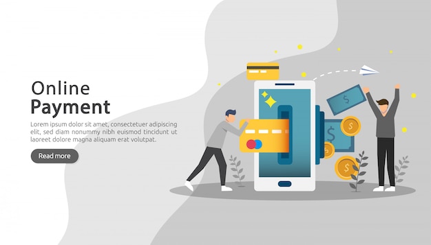 Vibrant Online Payment Illustration with Animated Characters | Jiffy ...