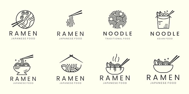 Iconic Ramen Symbols: Minimalist Japanese Food Illustrations | Jiffy ...