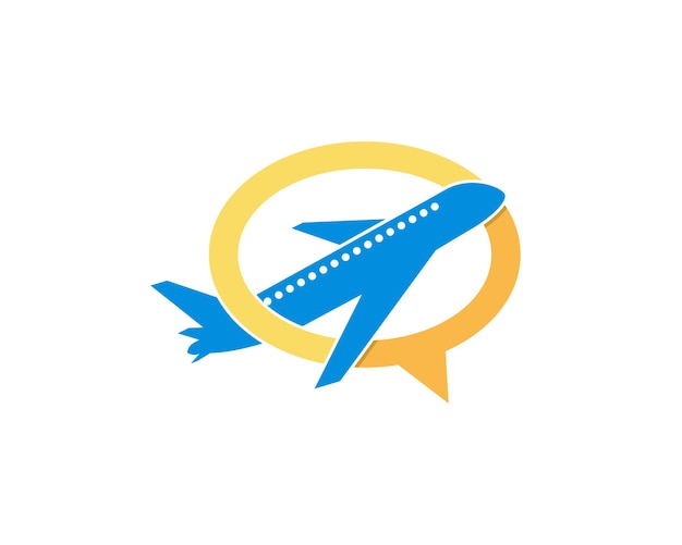 Soaring Airplane Icon in Vibrant Colors | Jiffy Designs