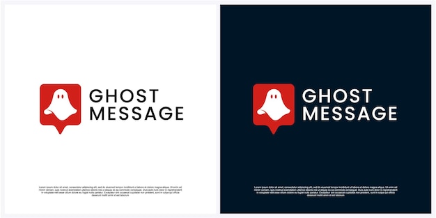 Haunting Ghost Icon with Spooky Text Message Branding | Jiffy Designs