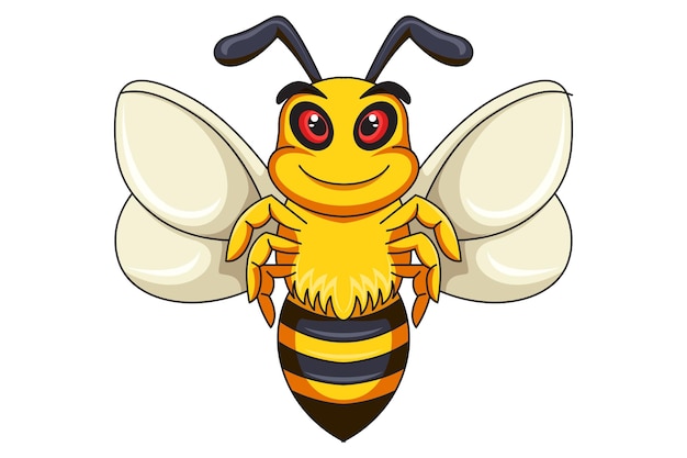 Cheerful Cartoon Bee with Vibrant Colors | Jiffy Designs