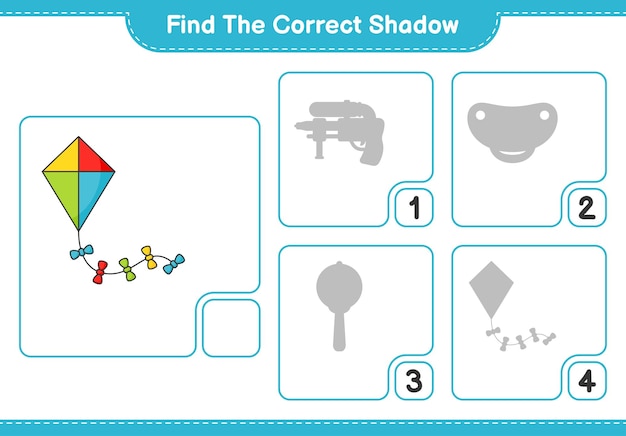 Colorful Kite and Playful Shadow Matching Game | Jiffy Designs