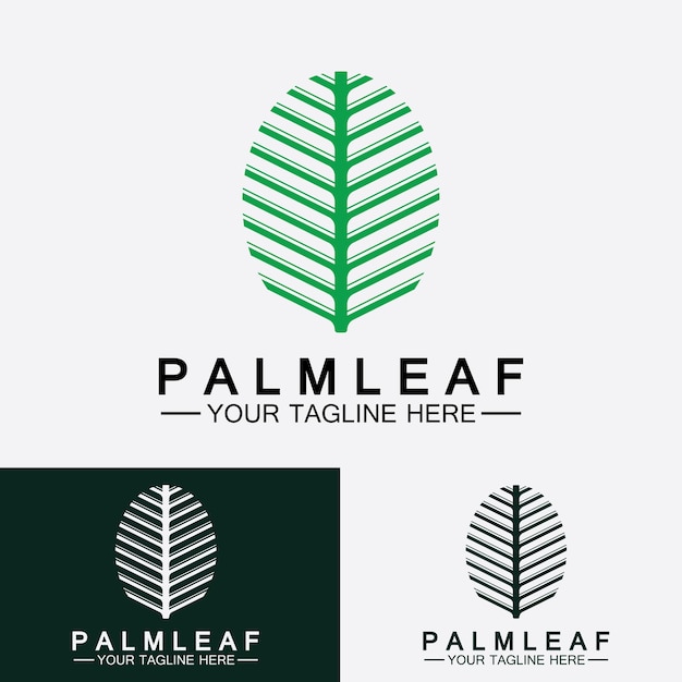 Elegant Palm Leaf Emblem with Minimalist Design | Jiffy Designs