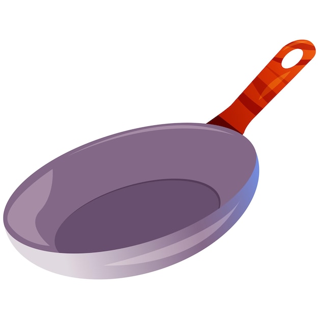 Vibrant Red-Handled Skillet with Smooth Metallic Surface | Jiffy Designs