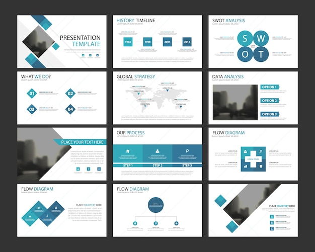 Elegant Turquoise Presentation Slides with Minimalist Geometric Shapes ...