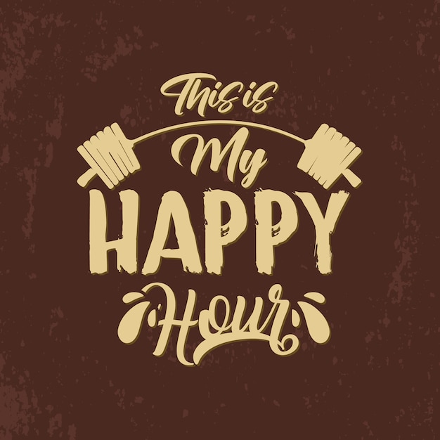 Uplifting Gym Motto with Dumbbell Icons | Jiffy Designs