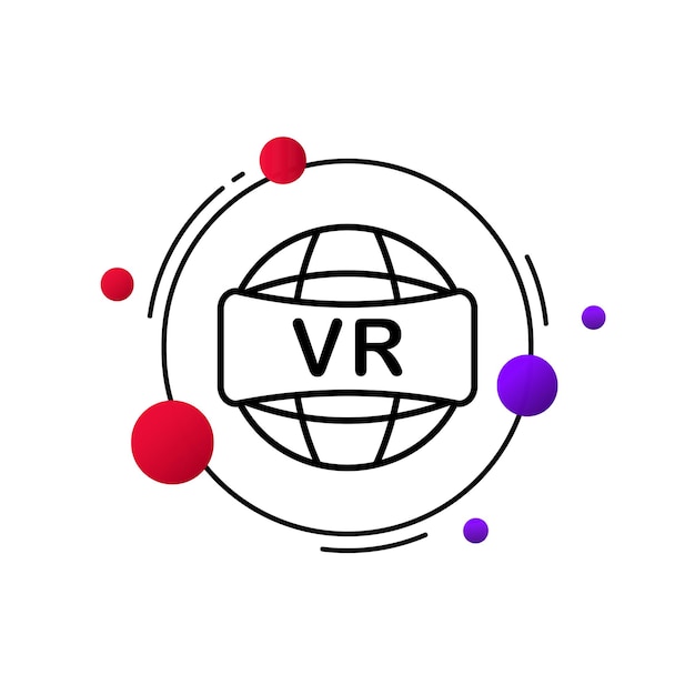 Immersive Virtual Reality Symbol with Colorful Orbits | Jiffy Designs