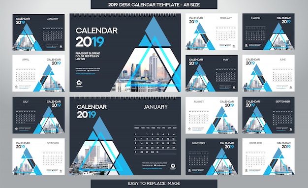 Geometric Cityscape Calendar: Sleek and Modern Design | Jiffy Designs