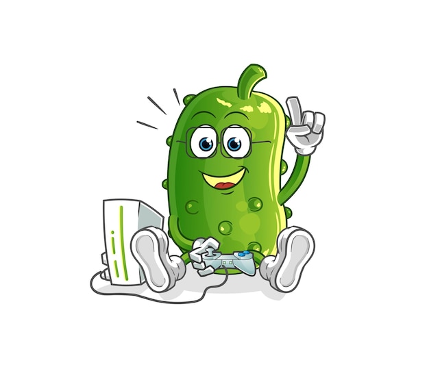 Adorable Cartoon Pickle Mascot Raising a Finger | Jiffy Designs
