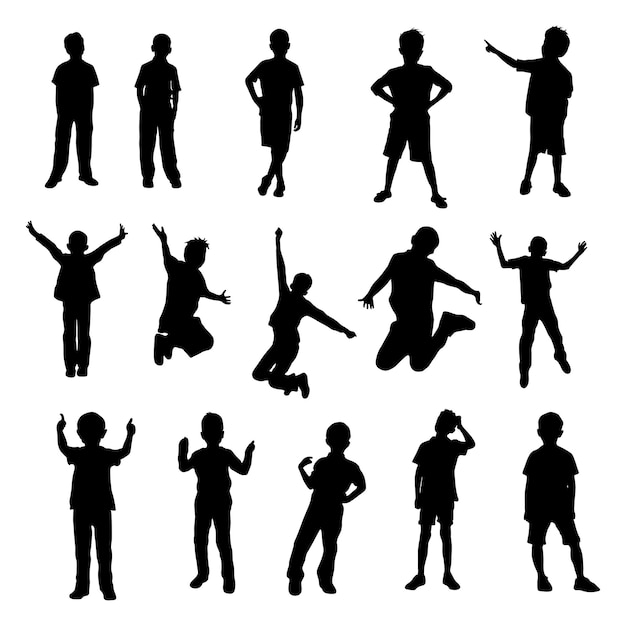 Dynamic Silhouettes: A Diverse Collection of Playful Poses | Jiffy Designs