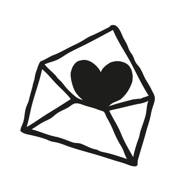 Romantic Love Letter Silhouette in Geometric Envelope | Jiffy Designs