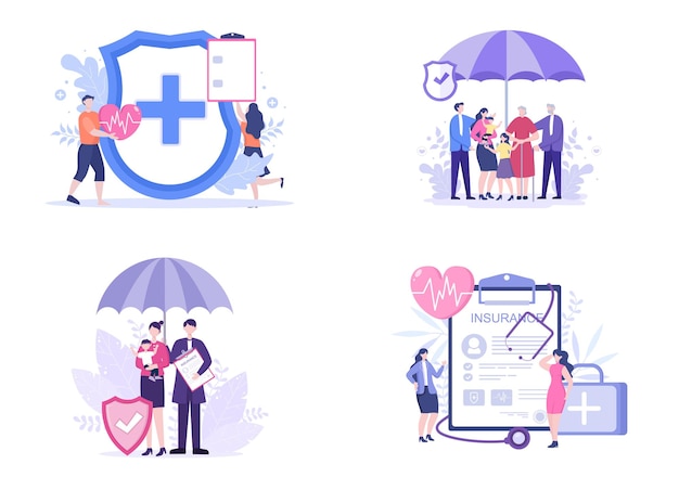 Vibrant Illustrations of Healthcare and Insurance Concepts | Jiffy Designs