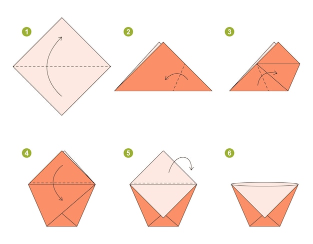 Origami Folding Diagrams: Simple Geometric Paper Shapes | Jiffy Designs