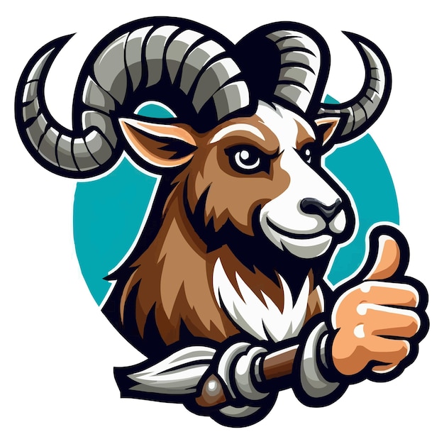 Confident Goat Mascot Giving a Thumbs Up | Jiffy Designs