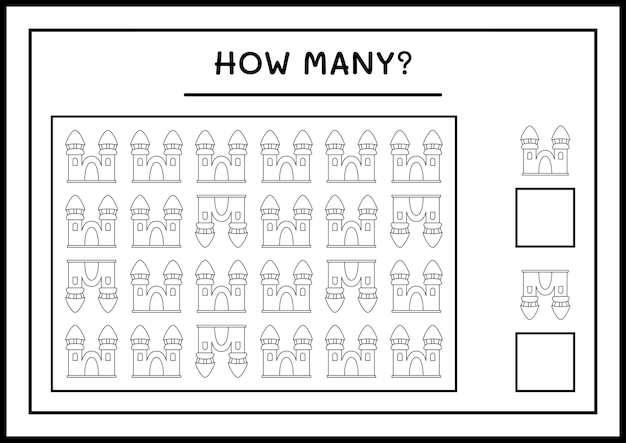 Charming Mosaic of Whimsical Castles: A Playful Counting Challenge ...