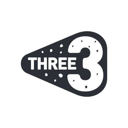 Black And White Number Three Logo Template, Vector Illustrations ...