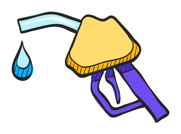 Vibrant Fuel Pump Nozzle Illustration | Jiffy Designs