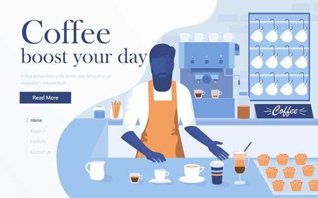 Vibrant Coffee Shop Scene Invites You to Boost Your Day | Jiffy Designs