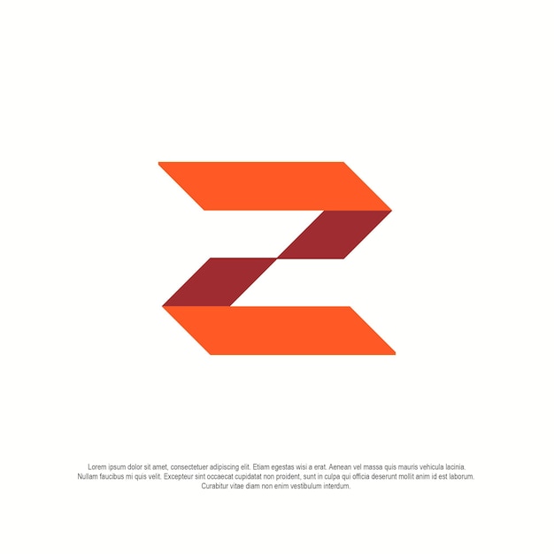 Vibrant Geometric Letter Z in Warm Tones | Jiffy Designs