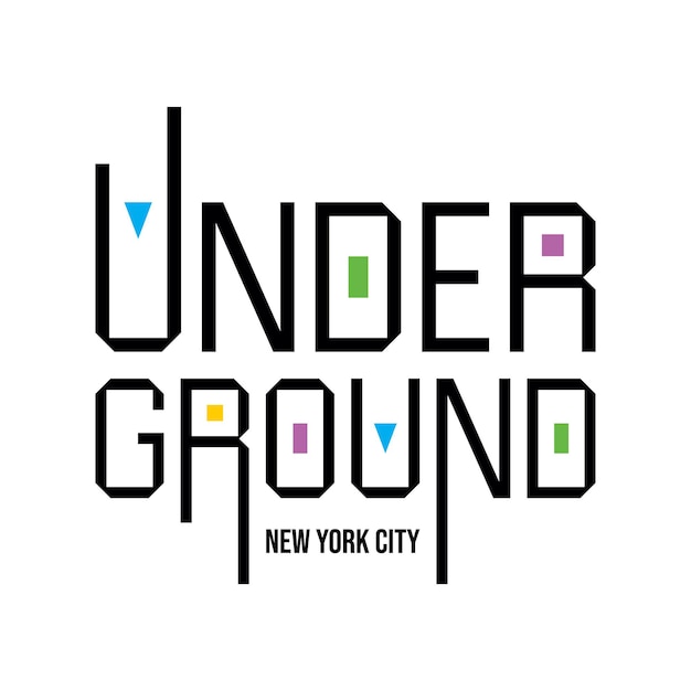 Vibrant Underground Text Design for New York City | Jiffy Designs