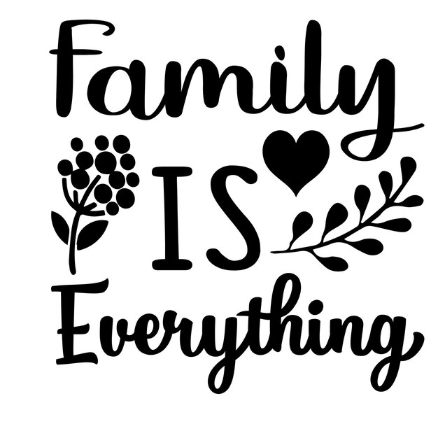 Heartfelt Family Motto with Floral Accents and Affectionate Text ...