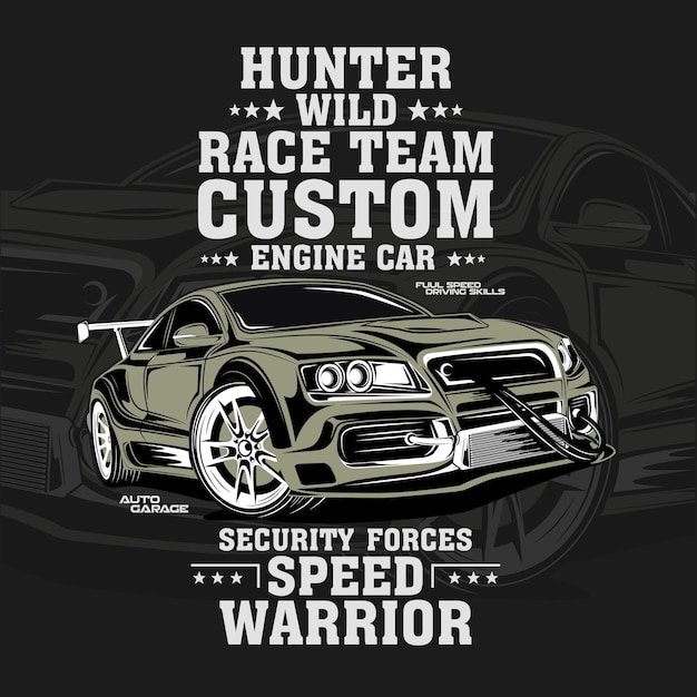 Rugged Custom Race Car Design for Hunter Wild Race Team | Jiffy Designs