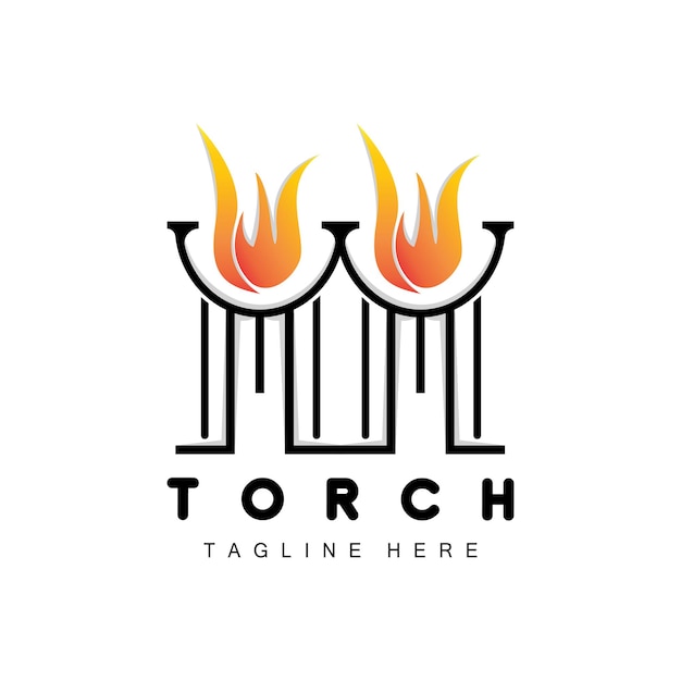 Vibrant Torch Emblem with Captivating Flame Motif | Jiffy Designs