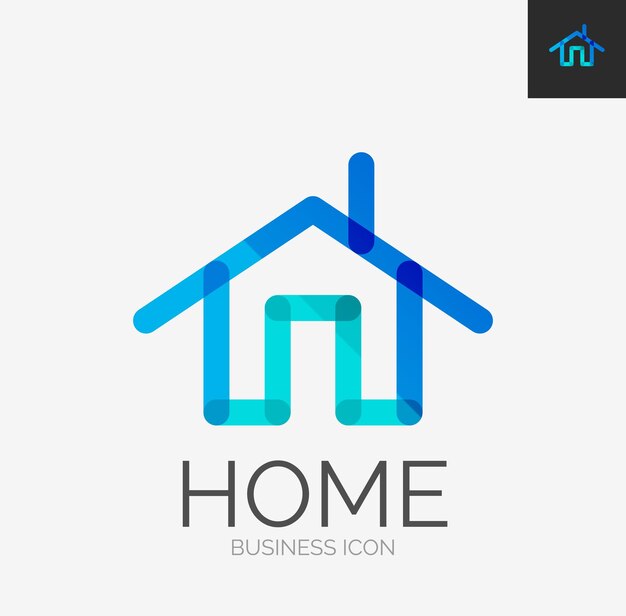 Stylized Home Symbol with Overlapping Geometric Shapes | Jiffy Designs