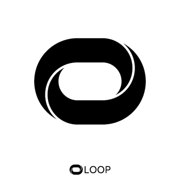 Minimalist Black and White Loop Graphic Design | Jiffy Designs